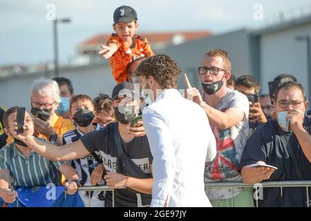 Turin, Italy. 18th Aug, 2021. Juventus new sign Manuel Locatelli ...