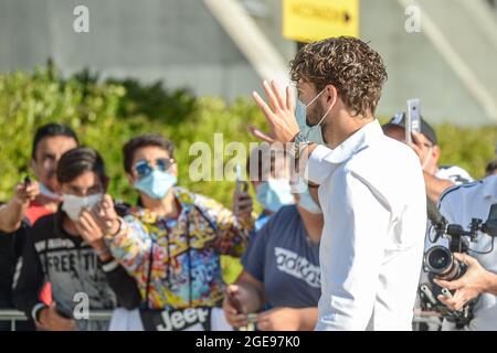 Turin, Italy. 18th Aug, 2021. Juventus new sign Manuel Locatelli ...