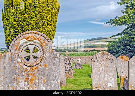 Churchyard in Rodmell, (near Monk's House) Sussex; Friedhof Stock Photo ...