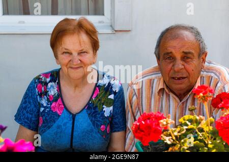 Smiling toothless bald man Stock Photo - Alamy