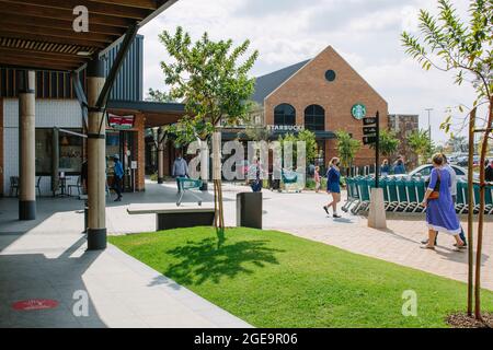 Exterior facade of anchor store ' Checkers ' supermarket. Castle Gate ...