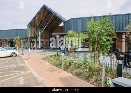 Exterior facade of anchor store ' Checkers ' supermarket. Castle Gate ...