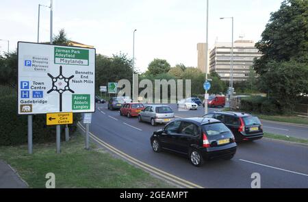 Hemel Hempstead magic roundabout, UK Stock Photo - Alamy