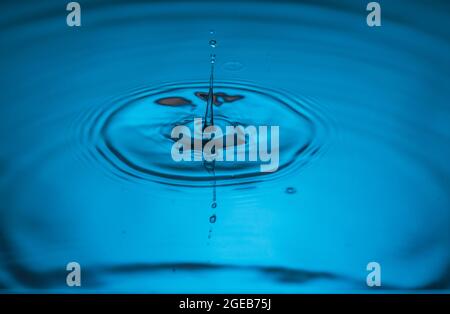 Blue water surface isolated on blue light background Stock Photo - Alamy