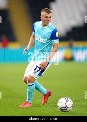 Derby County's Louie Sibley in action during the Sky Bet League One ...