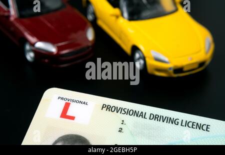 UK provisional driving licence. British driving licence Stock Photo - Alamy