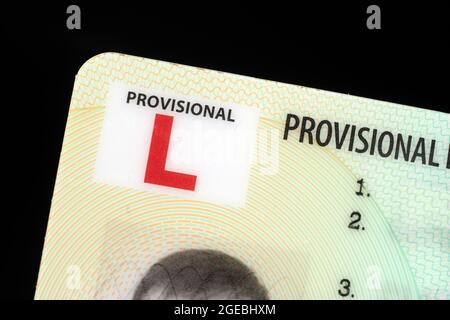 UK Driving Licence. Provisional and Full licence cards placed on ...