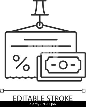 fixed expenses budget planning line icon vector illustration Stock ...