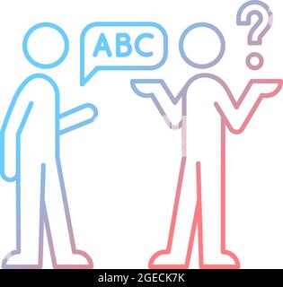 Language barriers linear icon Stock Vector Image & Art - Alamy