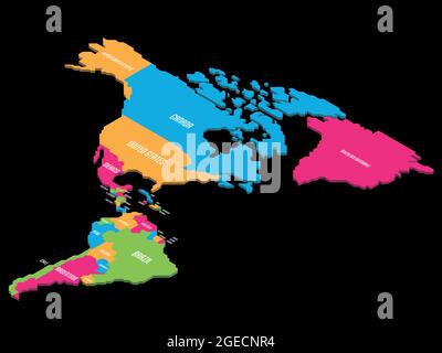 Pink political map of Mexico. Administrative divisions - states. Simple ...