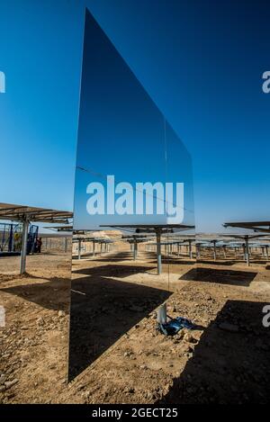 Solar reflectors part of a solar power plant, These reflectors ...