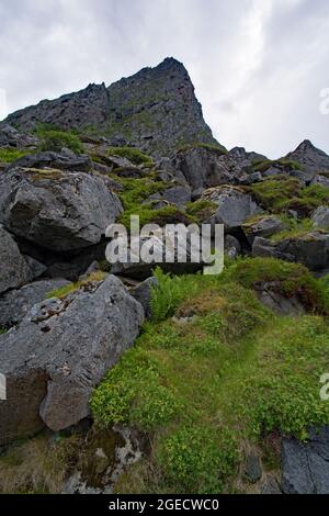 Leknes and environs NORWAY Stock Photo - Alamy