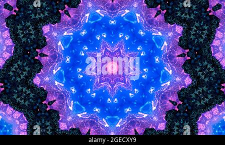 Purple White and Indigo Star Kaleidoscope Wallpaper Stock Photo - Alamy