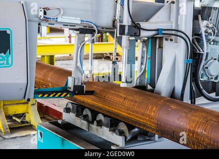Pipe manufacturing plant Stock Photo - Alamy
