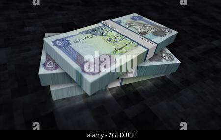 Arab Emirates Dirhams money pack 3d illustration. 500 AED Dubai ...