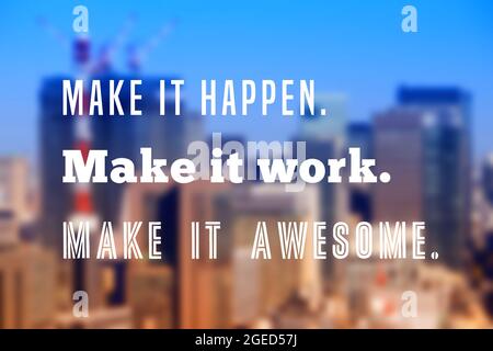 Make it awesome. Workplace motivational quote poster. Success ...