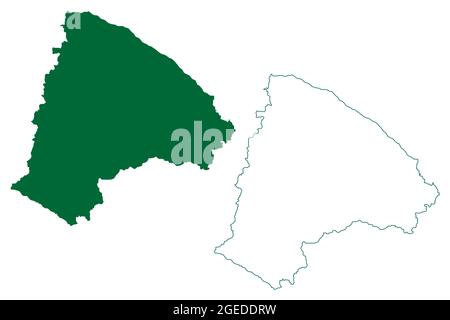 Bankura district (West Bengal State, Republic of India) map vector ...