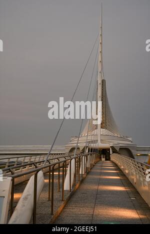 The Quadracci Pavilion, created by Santiago Calatrava, of the Milwaukee ...