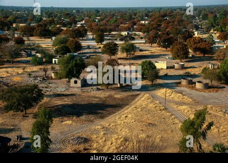 The town of Maun as seen from the air, Botswana Stock Photo - Alamy