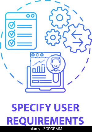 Specify user requirements concept icon Stock Vector Image & Art - Alamy