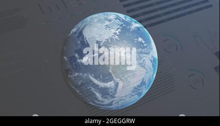 Earth with charts Stock Photo - Alamy