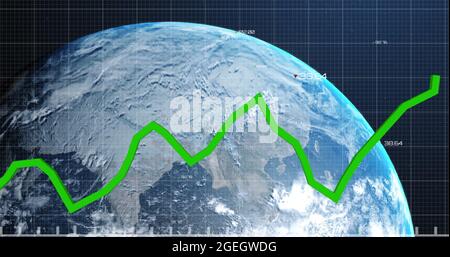 Statistics data over planet earth Stock Photo - Alamy