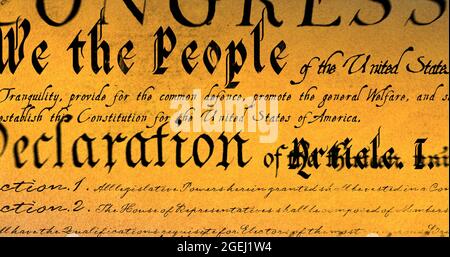 Written constitution of the United States 4k Stock Photo - Alamy