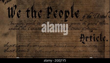 Written constitution of the United States 4k Stock Photo - Alamy