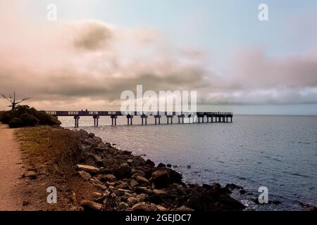 Fishing pier at Candlestick Point, San Francisco, California, U.S.A ...