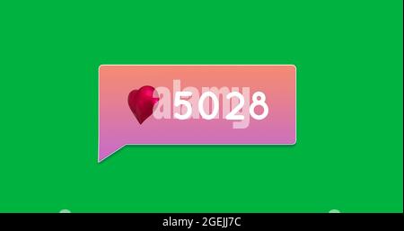 Gradient chat box with numbers 4k Stock Photo - Alamy