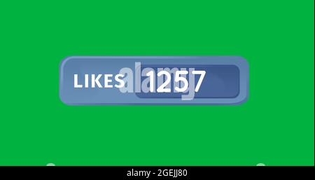 Numbers of likes in a blue box 4k Stock Photo - Alamy