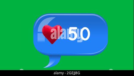 Heart icon and numbers 4k Stock Photo - Alamy