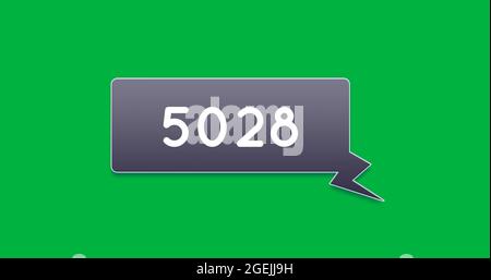 Chat box with numbers 4k Stock Photo - Alamy