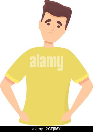 Hesitant boy icon cartoon vector. Vuca uncertainty. Confused strategy ...