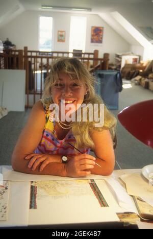 Babette Cole, English children's writer and illustrator at her home in ...