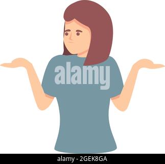 Ambiguous girl icon cartoon vector. Complex vuca. Uncertainty strategy ...