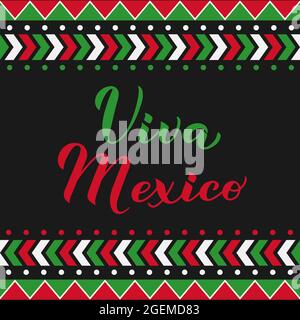 Viva Mexico calligraphy hand lettering. Mexican Independence Day ...