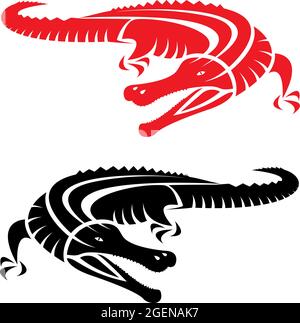 Crocodile on white background Stock Vector Image & Art - Alamy