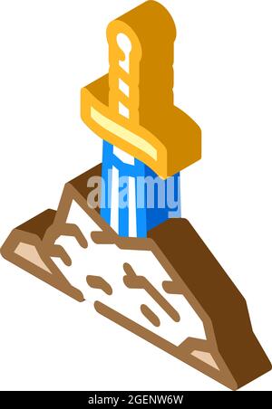 sword fairy tale isometric icon vector. sword fairy tale sign. isolated ...