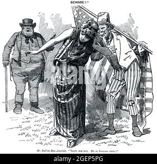 Jack the Ripper Punch Cartoon 5, 1888, The nemesis of neglect Stock ...