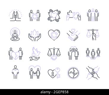 Value of dignity. Human heart icon. Culture collaboration. Community ...