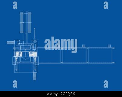 Oil rig. Orthography vector Stock Vector Image & Art - Alamy