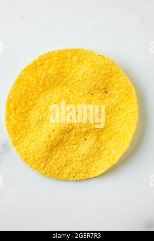 Plain Papadam, Poppadom, Popodum, Papad, Papadums on a White Background ...