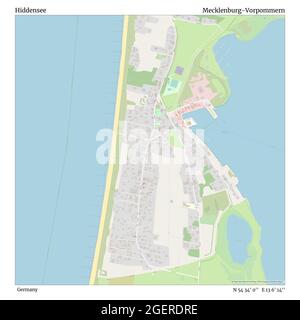 Map of Hiddensee Stock Photo - Alamy