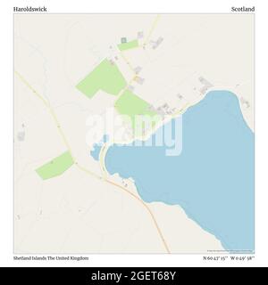 Road Map of Shetland Islands, Scotland Stock Photo - Alamy