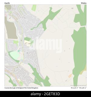 Road Map of Bridgend, Wales Stock Photo - Alamy