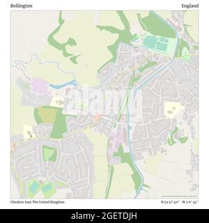 Map of Bollington, Cheshire Stock Photo - Alamy