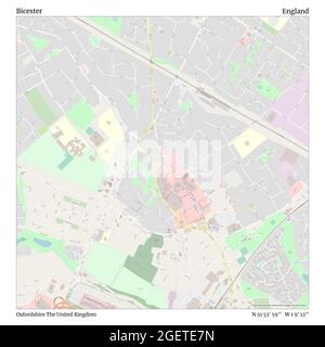 Bicester location road map. Great Britain map Stock Photo - Alamy