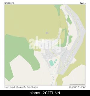 Road Map of Bridgend, Wales Stock Photo - Alamy