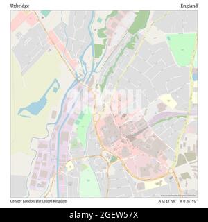 Uxbridge location road map. Great Britain map Stock Photo - Alamy